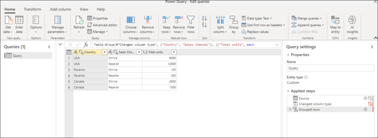 Cómo utilizar Power Query Group By para resumir datos - Tutoriales de ...